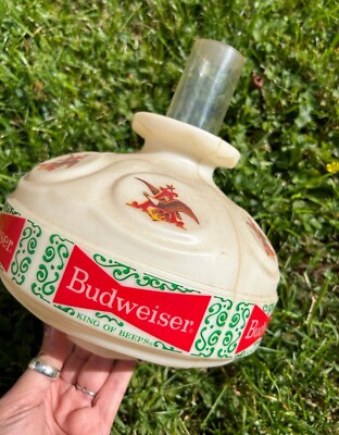 Vintage Budweiser Hurricane Lamp Plastic Shade ~ St. Louis | eBay