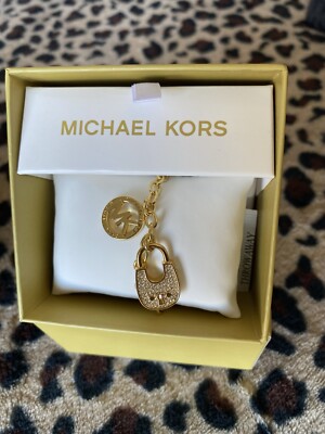 Michael Kors Signature Lock Gold Tone Bracelet And Ring New in Box | eBay