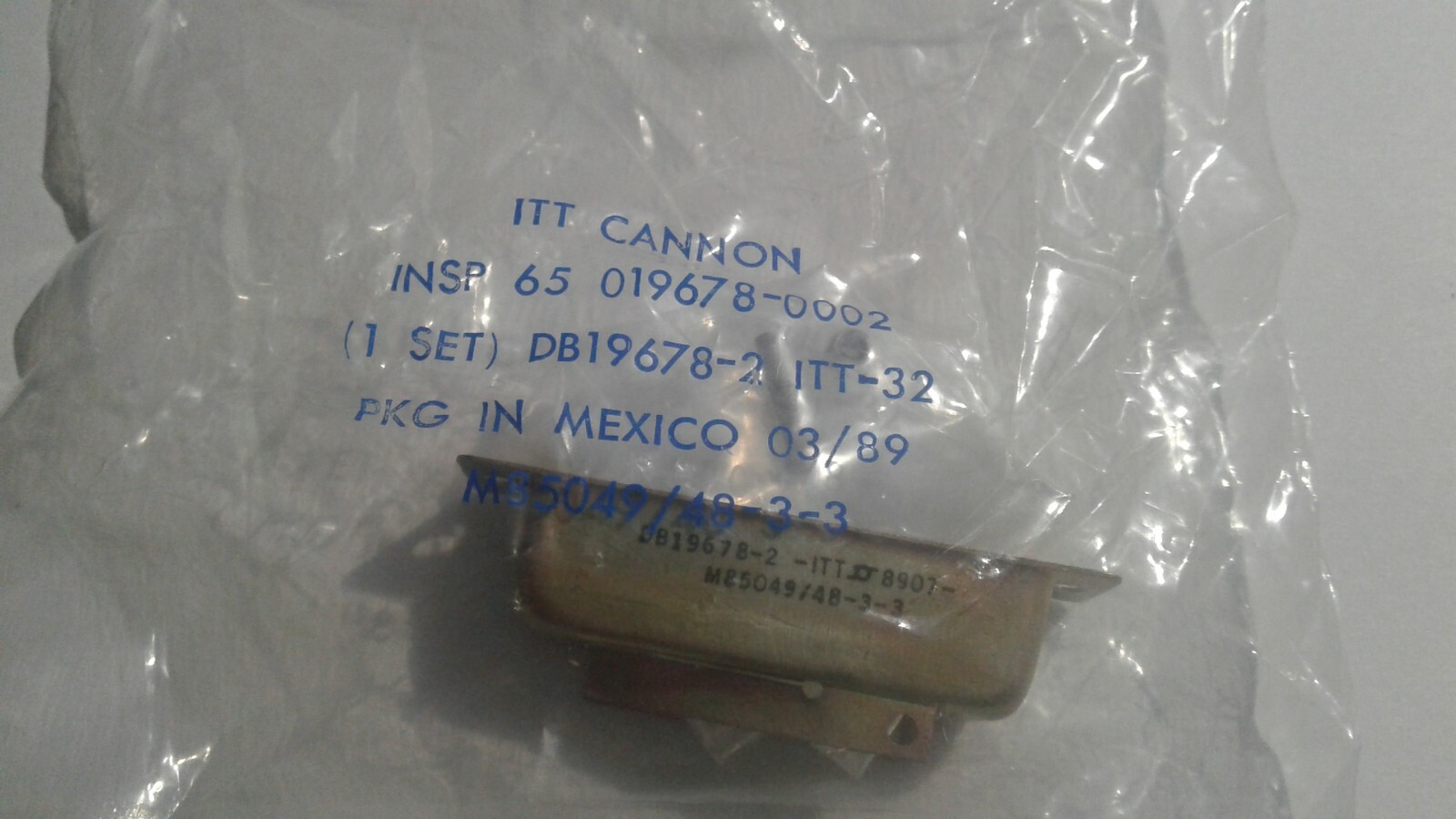 (1pc) M85049/48-3-3, ITT CANNON , BACKSHELL , CONNECTOR | eBay