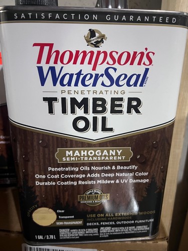 Thompson's WaterSeal Timber Oil Semi Transparent Mahogany 1 gal TH ...