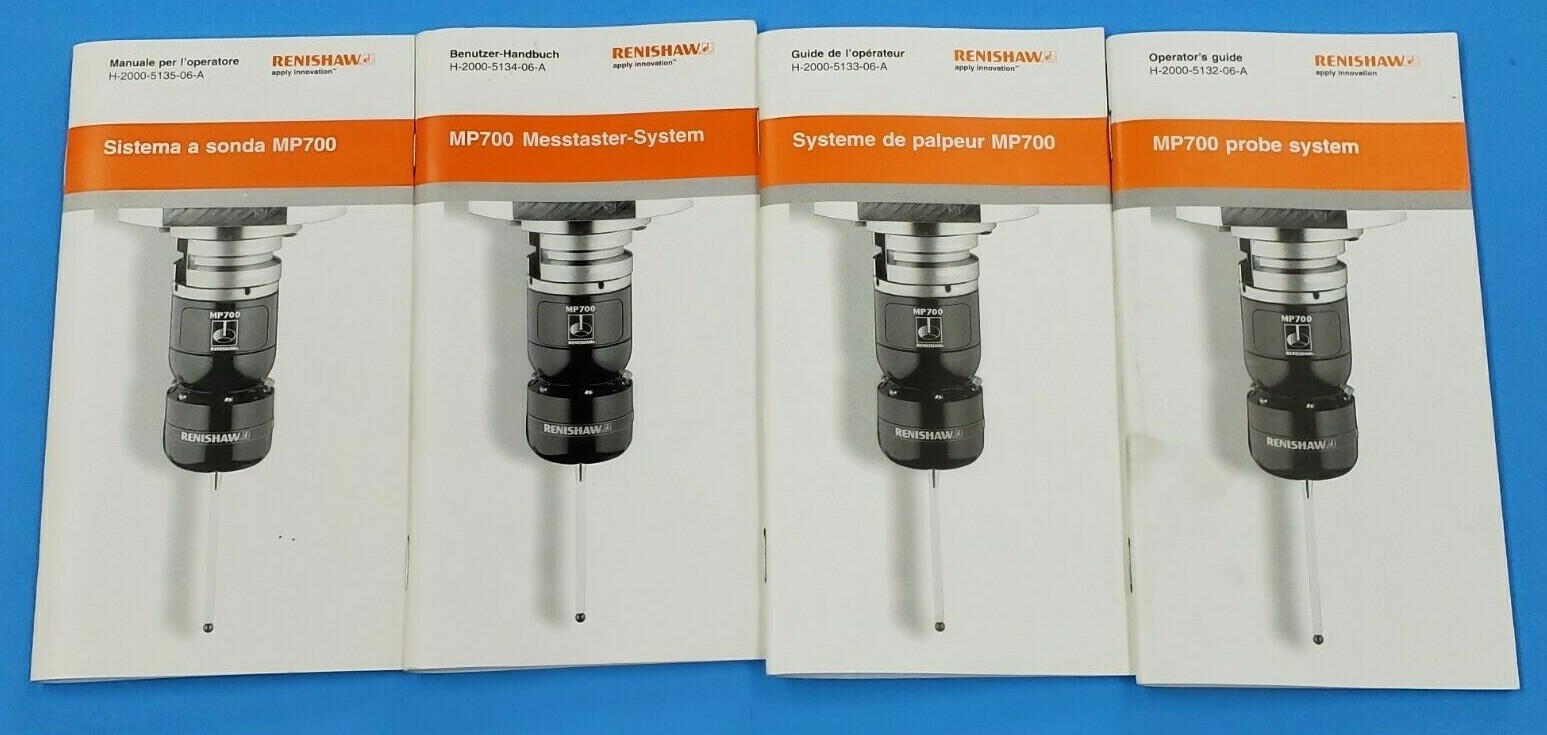 LOT OF 4 NEW RENISHAW MP700 PROBE SYSTEM OPERATOR'S GUIDES H-2000-5132 ...