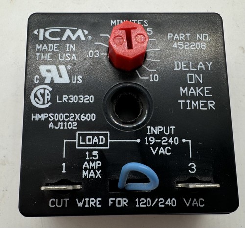 ICM203 / LR30320 / Authentic ICM Delay on Break Timer Adjustable Time ...