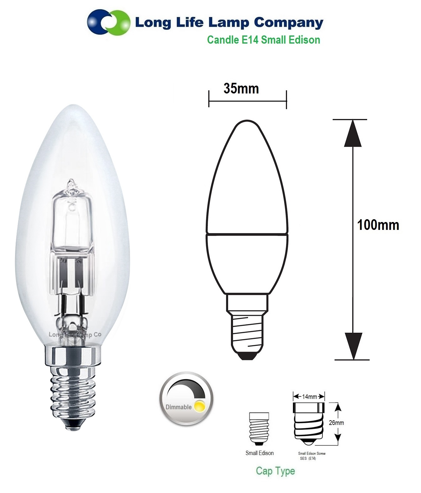 Eco Halogen 28W = 40W Energy Saving Golf Ball or Candle Light Bulbs ...