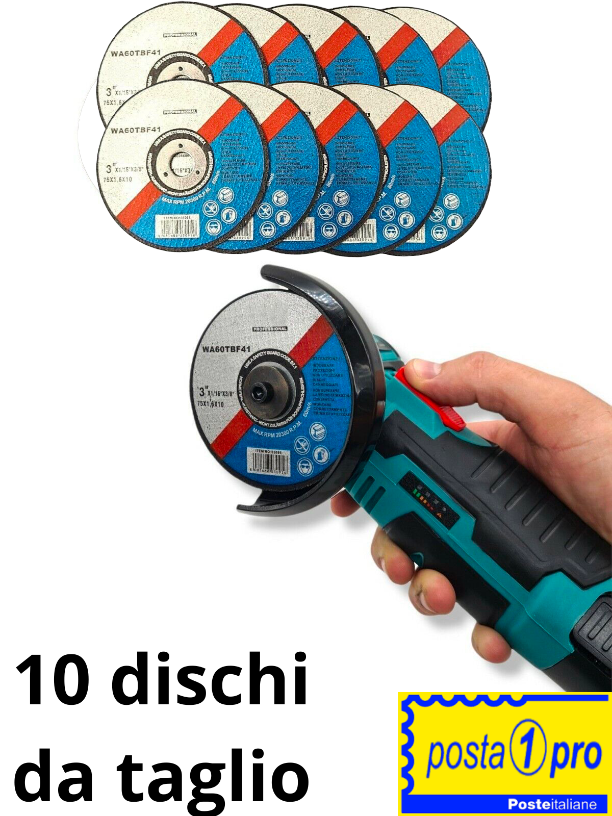 SET 10 DISCHI DA TAGLIO 115 MM PER FERRO METALLO SMERIGLIATRICE FLEX ...