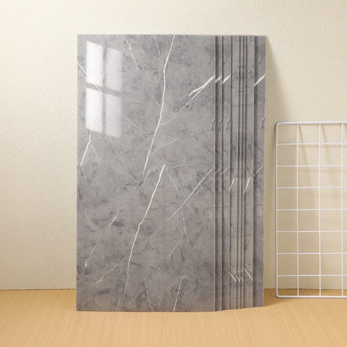12PCS Self-Adhesive Grey Marble PVC Cladding Wall Panels for Kitchen ...