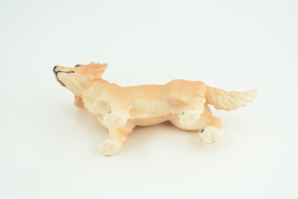 Golden Retriever Toy Dog, Realistic Hand Painted Rubber Model 3.5 ...