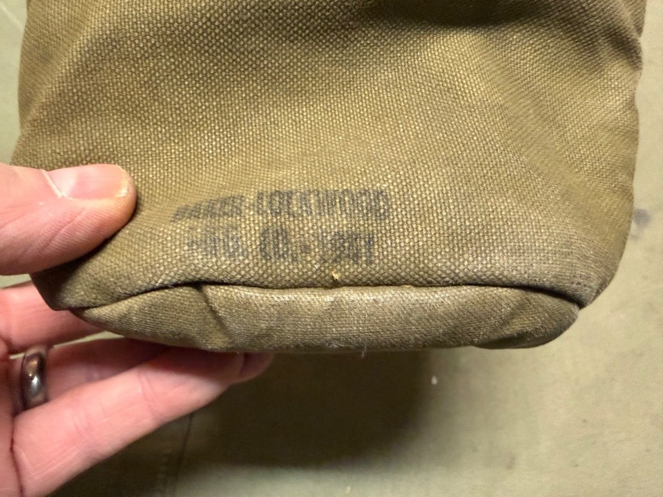 ORIGINAL WWII US ARMY INFANTRY M1910 CANTEEN COVER-DATED:1941, BAKER ...