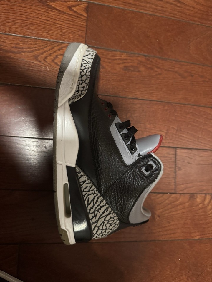 Air Jordan 3 2011 Size 8 Black Cement No Box Authentic Used ...