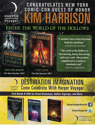 2012 Harper Voyager New York Comic Con Guest Kim Harrison Retro Print ...