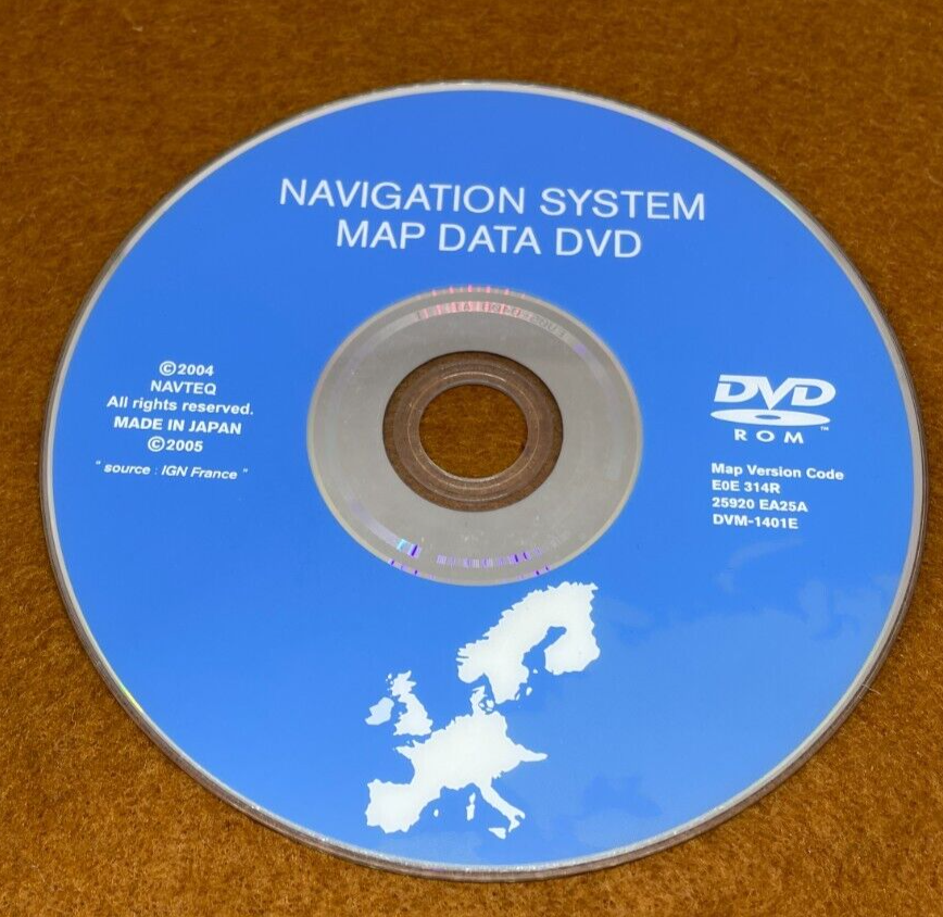NISSAN SAT NAV DISC EUROPE DVD ROM 2006 SATELLITE NAVIGATION 25920 ...