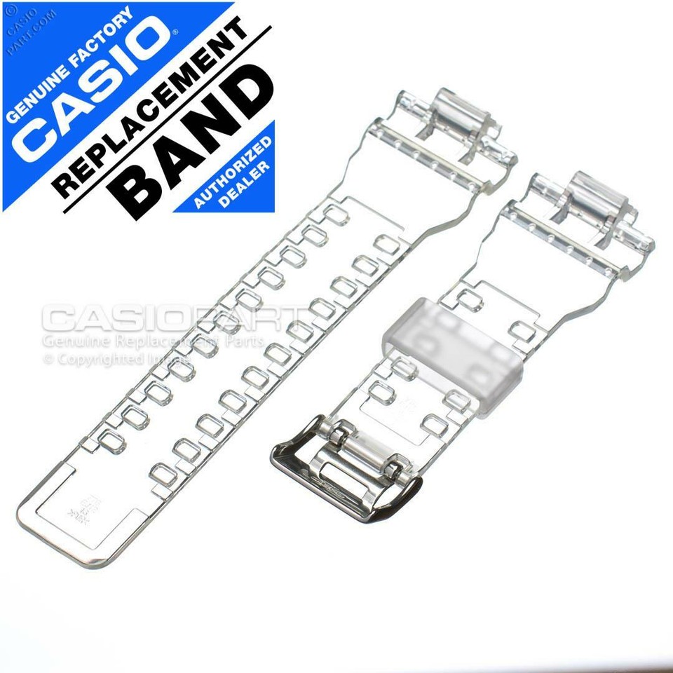 Casio Clear Glossy Watch Band G-Shock GA-110CR-7A Transparent Jelly ...