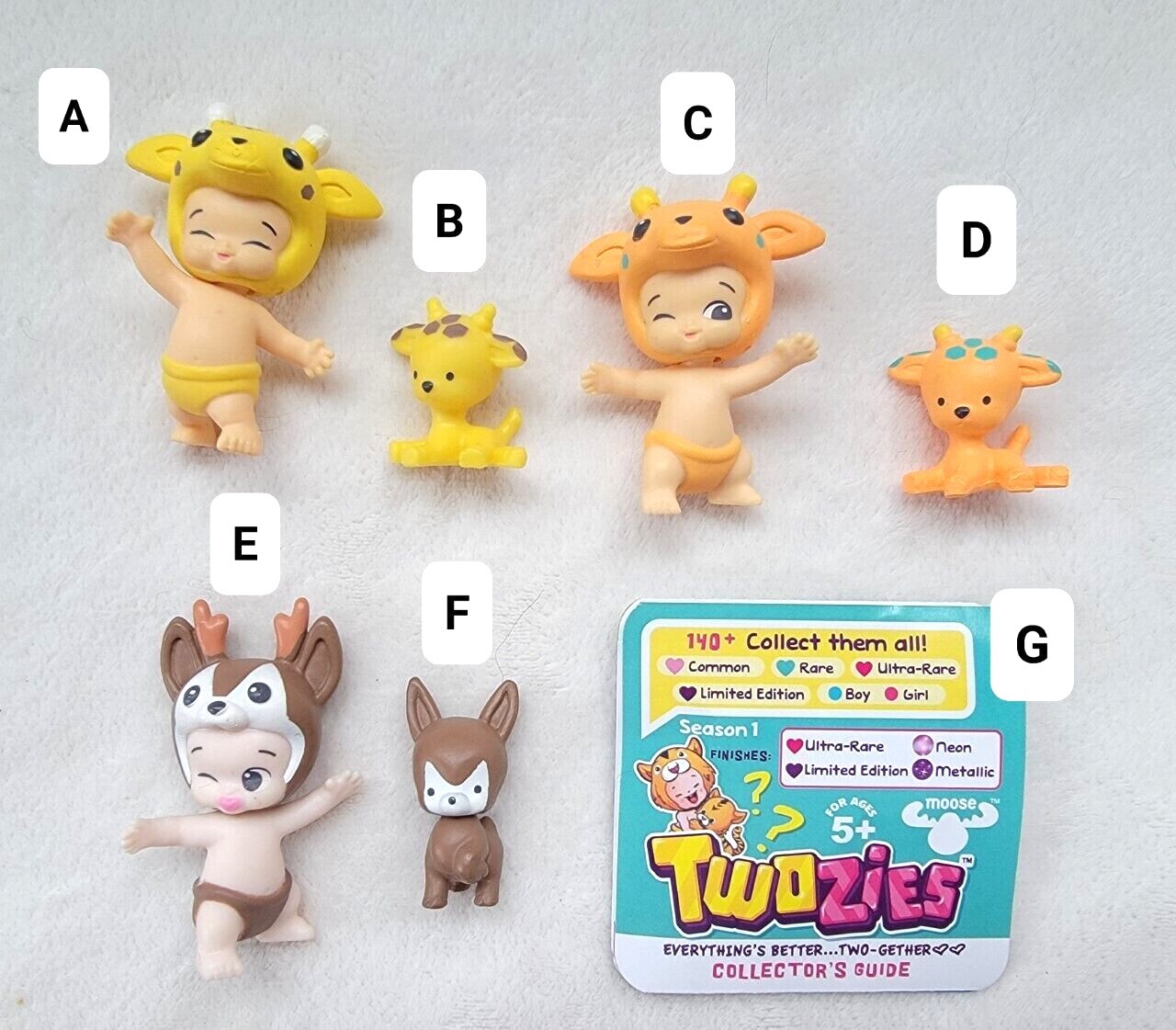 TWOZIES Season 1 Two Wild *NEW* You Choose! Giraffes Deer Babies Pets ...