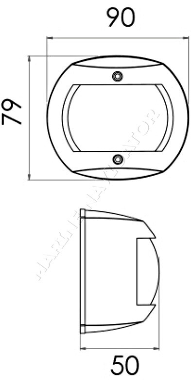Classic 20 LED navigation light - 135° stern SS casing - 1 PC Osculati ...