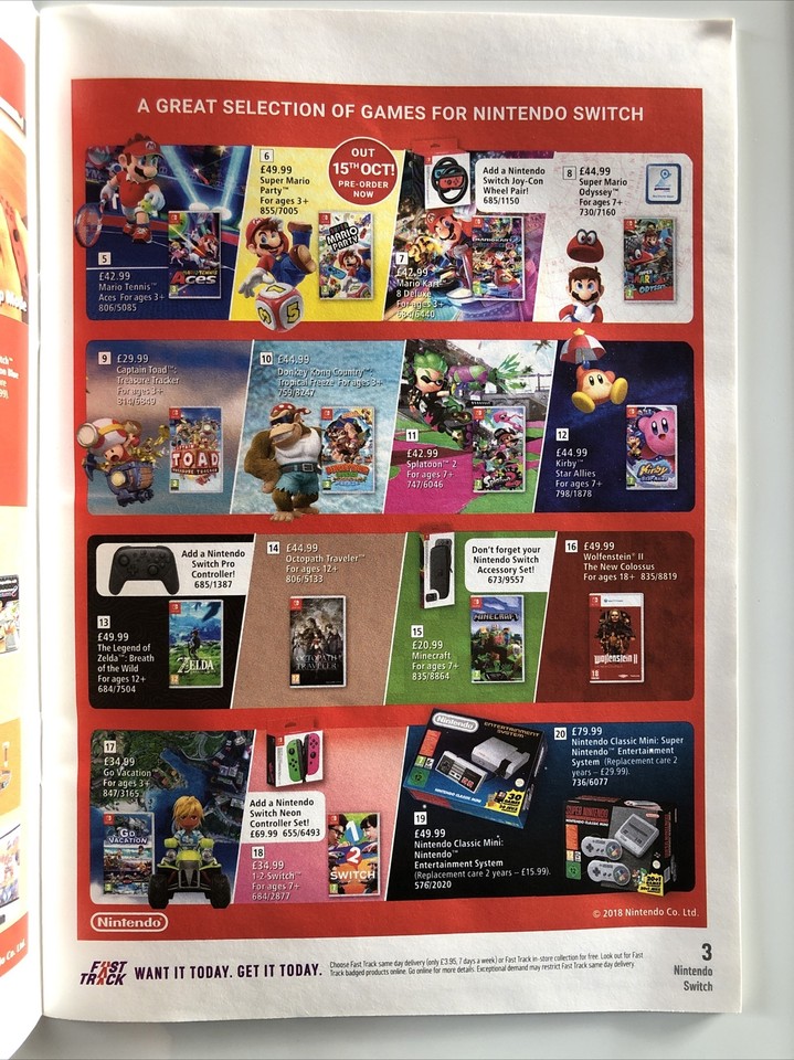 Gaming At Argos 2018 Catalogue Playstation Xbox Nintendo PC | eBay