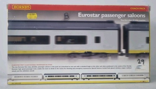 Hornby R4013 OO BR Eurostar EMU Divisible 1st Coach Pair 3015/16 Boxed ...