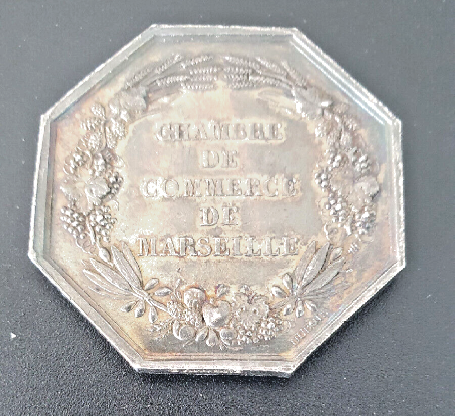 FRANCE-1841-LOUIS-PHILIPPE-CITY OF MARSEILLE CHAMBER OF COMMERCE-SILVER ...