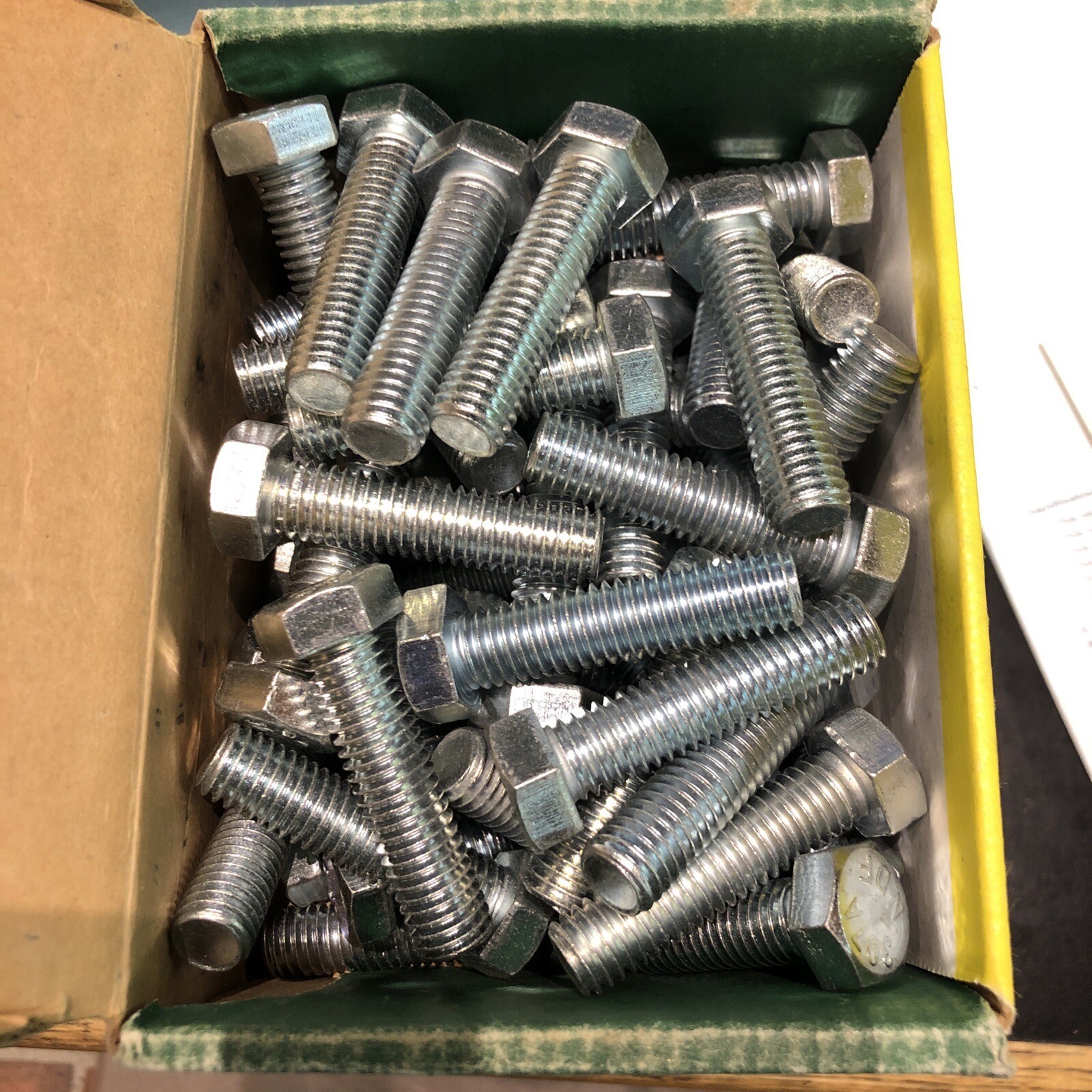 Lot Of (150). 1/2” X 2” Hex Head Tap Bolts, Zinc plated , MB122 | eBay