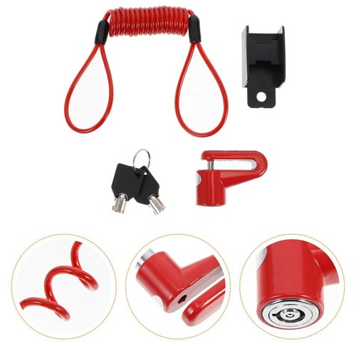 Disk Brake Lock Metal Bike Wheel Padlock Security Lock With Reminder ...