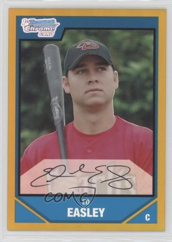 2007 Bowman Draft Chrome Draft Picks Gold Refractor /50 Ed Easley # ...