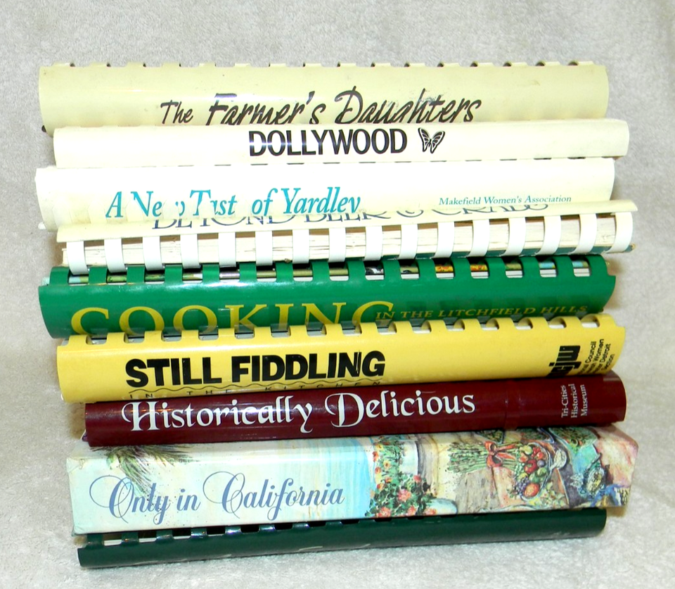 Lot Of 9 Spiral Bound Regional Community Cookbooks ~ Employee Copies | eBay