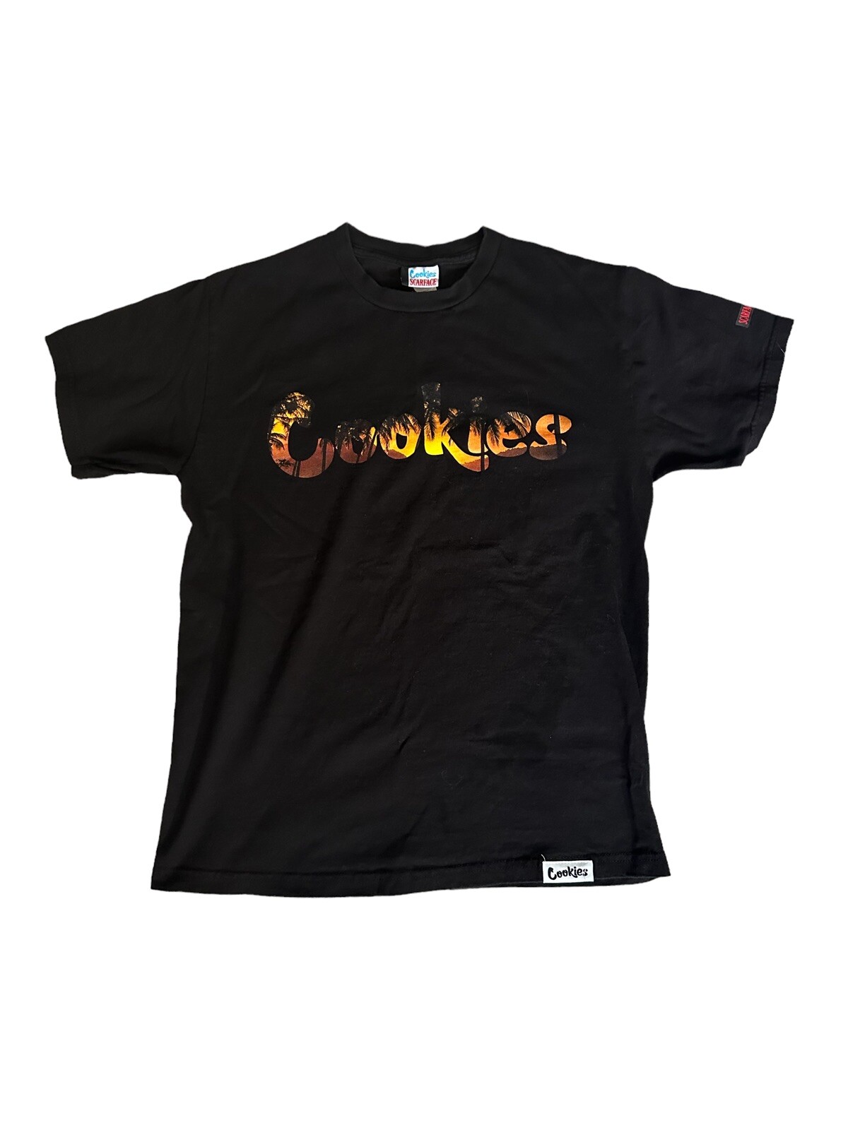 Cookies X Scarface Tropical Sunset Black Men's T-Shir… - Gem
