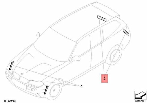 Genuine BMW E71 E72 SAC Rear Left Fog Light Reflector OEM 63147187219 ...
