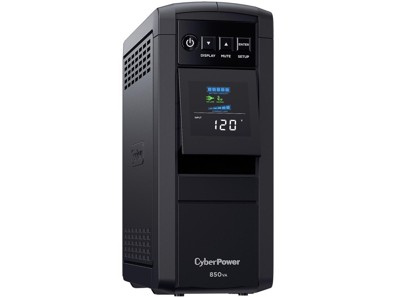 CyberPower CP850PFCLCD PFC Sinewave UPS Systems - 850VA/510W, 120 VAC ...