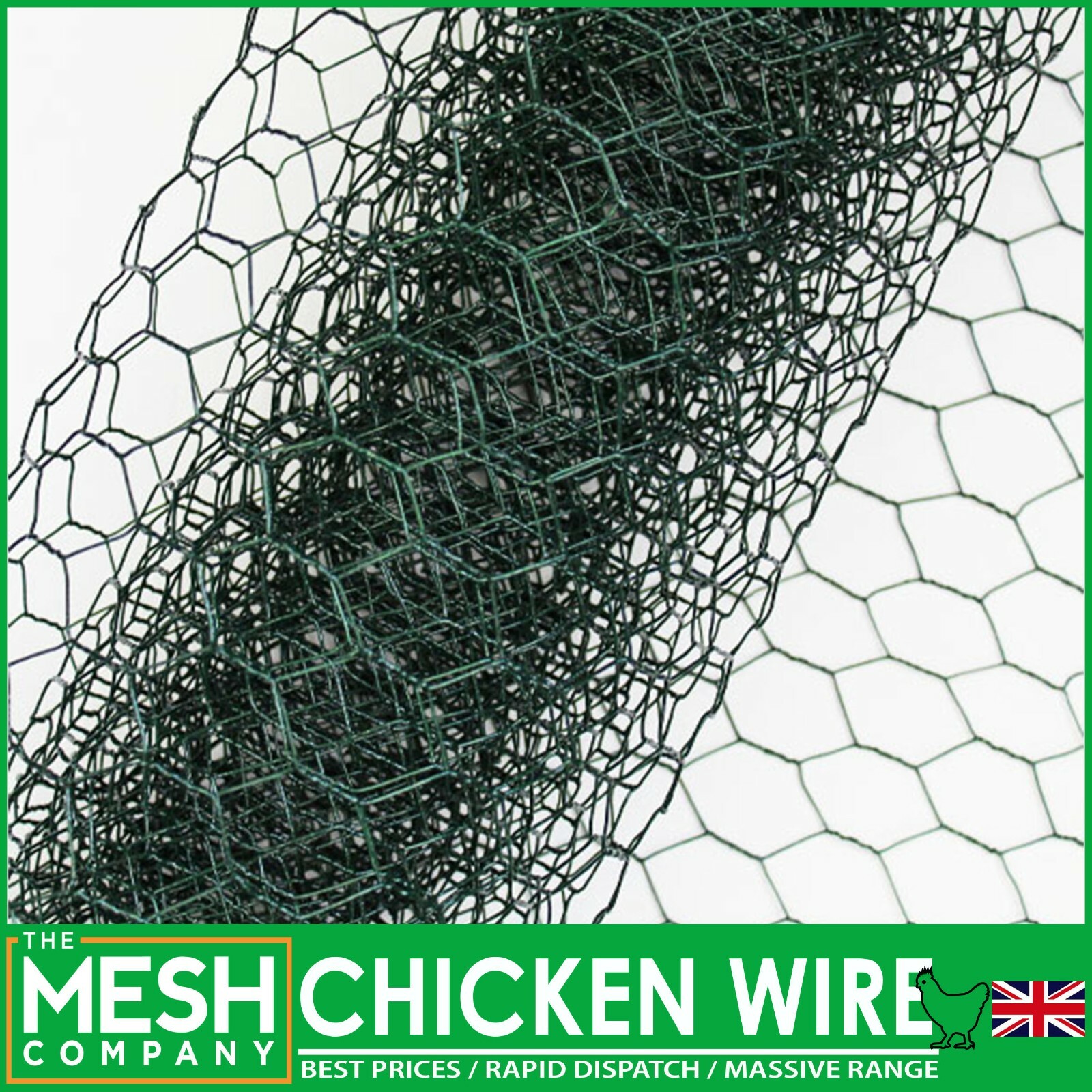 CHICKEN WIRE HEXAGONAL MESH RABBIT AVIARY GALVANISED & PVC STEEL GARDEN ...