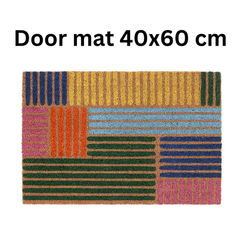 Ikea SPÅRDJUP Door mat, indoor, multicolour/stripe, 40x60 cm Floor Rug ...