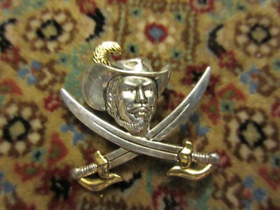 Vintage Best Cavalier w/ Feather Hat Swords Gold Tone Silver Tone ...