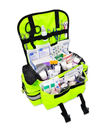 Trauma Bag Stocked Kit First Responder Medical Supplies Emergency EMT ...