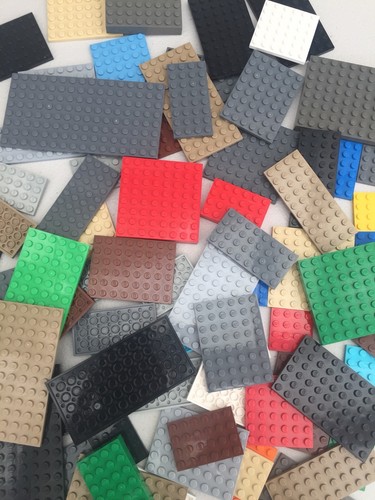 LEGO 15 x Base Plates Boards Strips Bases Mixed Colours Great for Sets ...