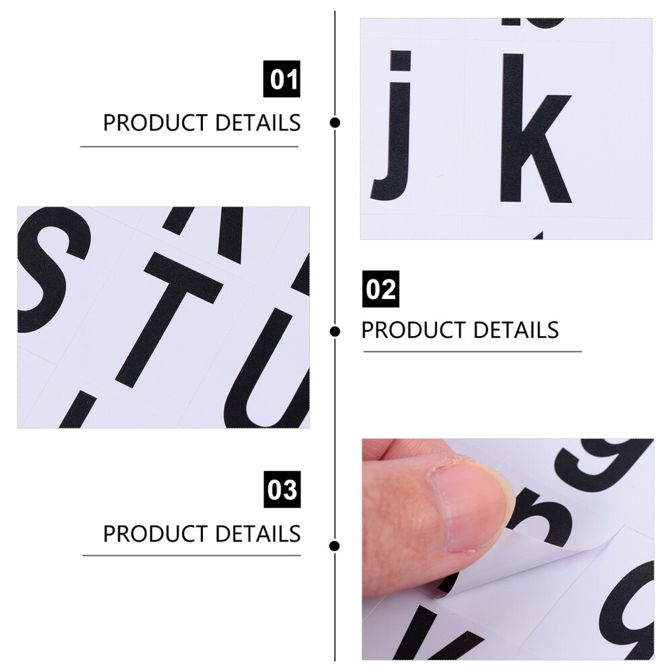 Vinyl Number Stickers Adhesive Letters Alphanumeric Puzzle Alphabet ...