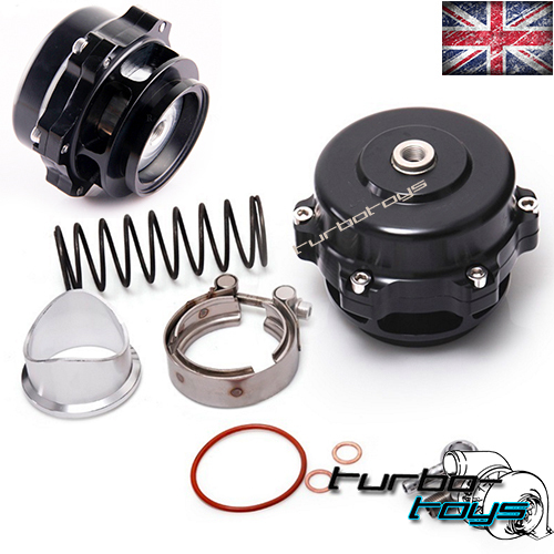 UNIVERSAL 50MM BLACK MONSTER BLOW OFF VALVE BOV TIAL STYLE + FLANGE + 2 ...