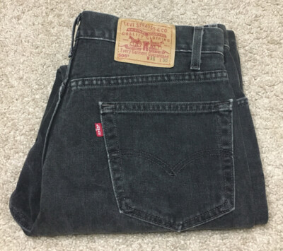 Vtg 90s USA Made Levi's 505 Black Regular Fit Straight Leg Vtg 90s USA Made Levi's 505 Black Regular Fit Straight Leg