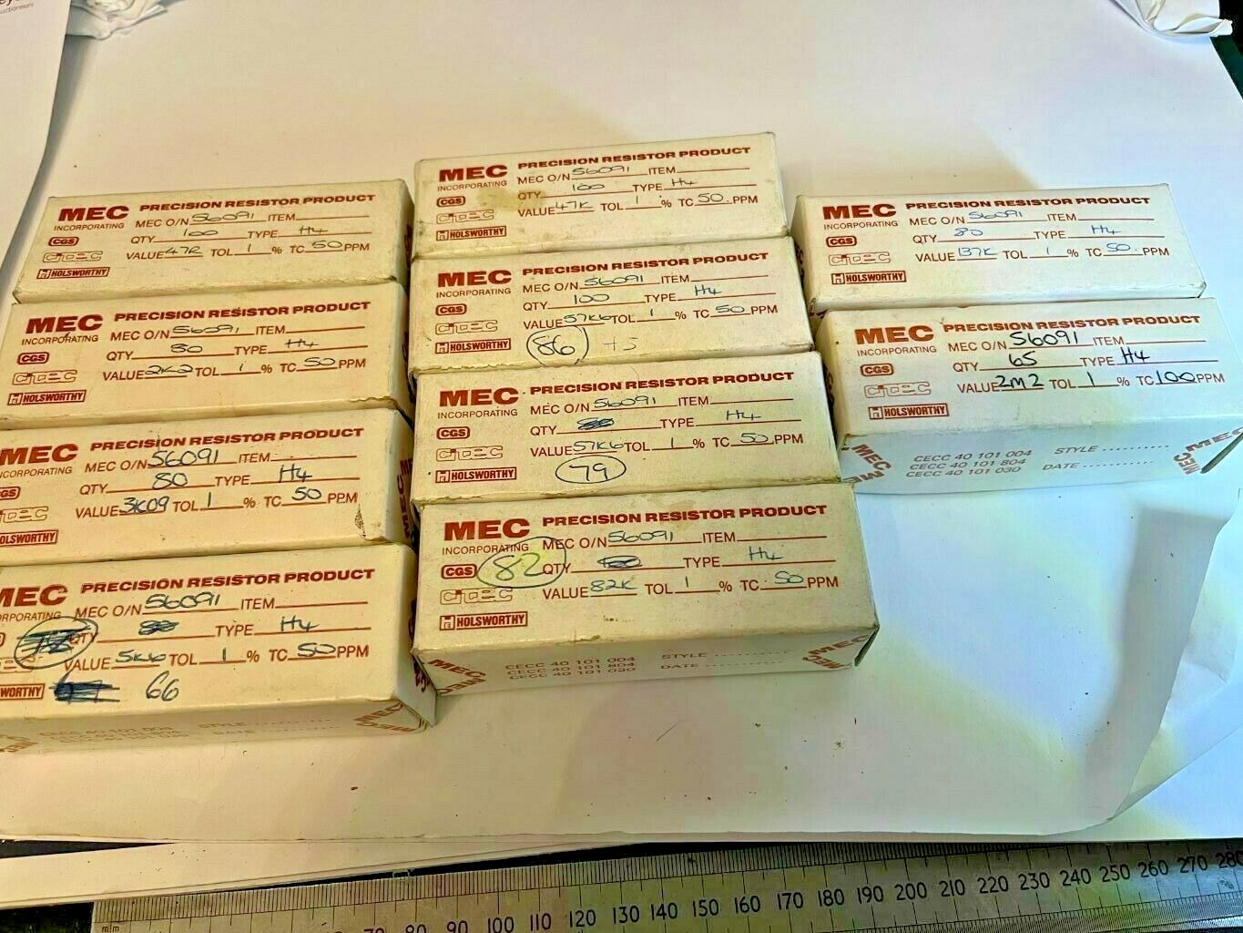 Precision Resistor H4 0.5%, 0.5 W 50ppm MEC/HOLCO 47R-2M from drop down ...