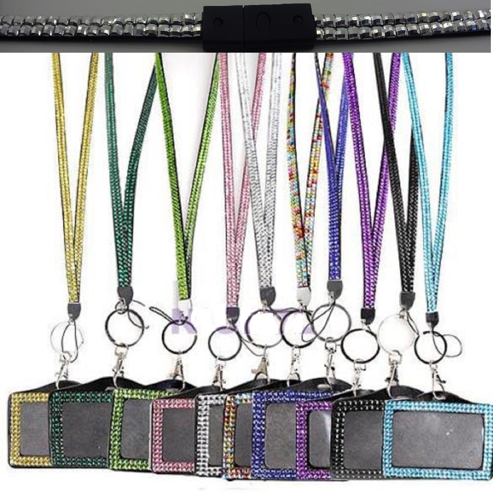 BREAKAWAY SAfTEY LANYARD NECK ID BADGE LANDSCAPE GEMS HOLDER PHOTO ID ...