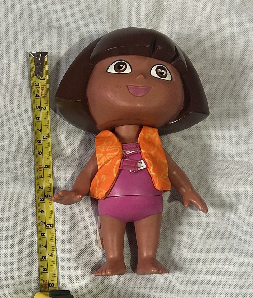 Fisher Price Dora the Explorer Splash Around Bath Toy Doll Life Vest ...