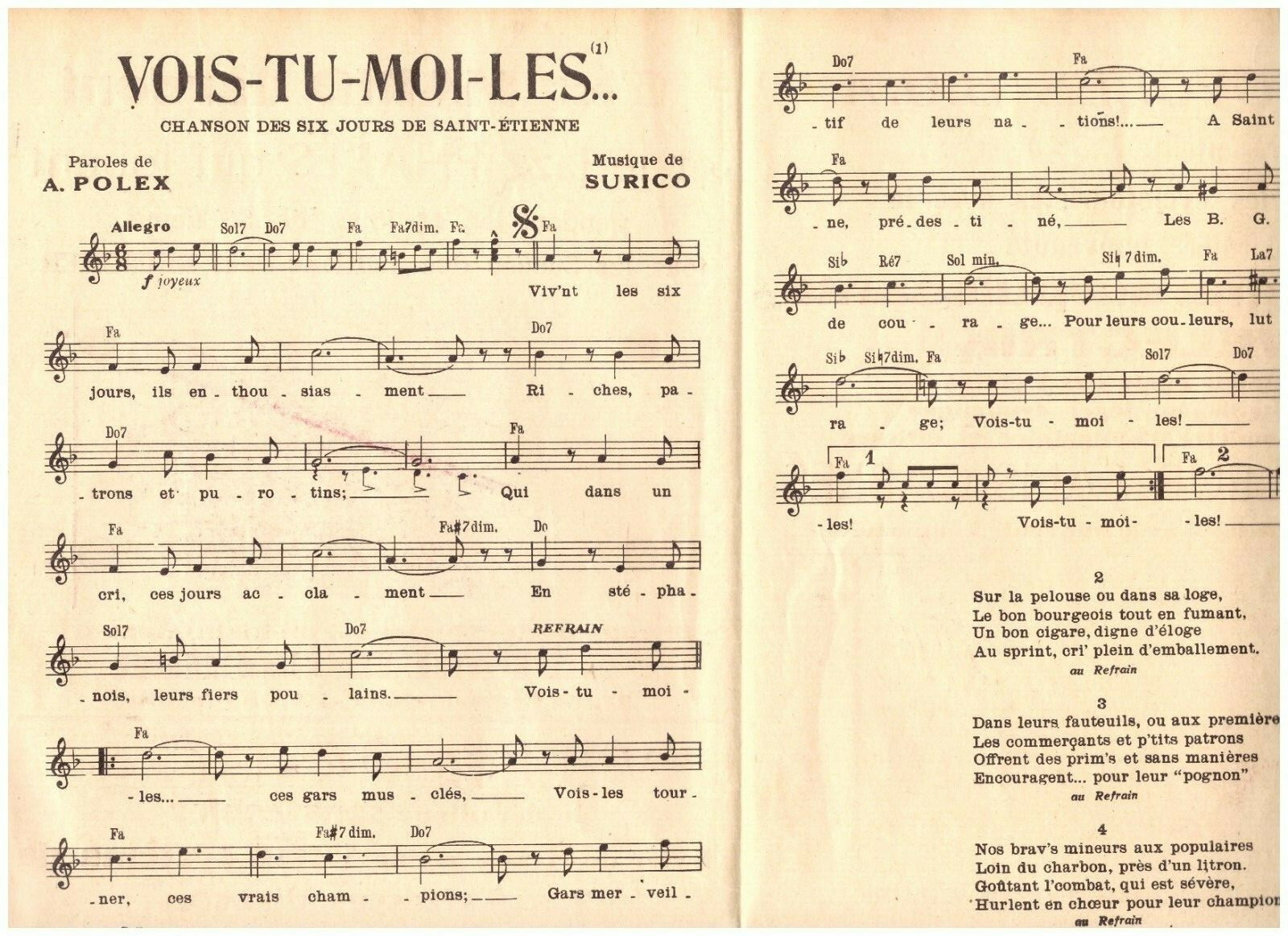 PARTITION MUSIQUE & CHANSON "VOIS-TU-MOI-LES" par Mario GARDONI & JAZZ ...