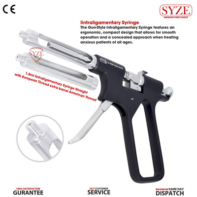 Intraligamentary 1.8ml Pistol Injection Dental Syringe American ...