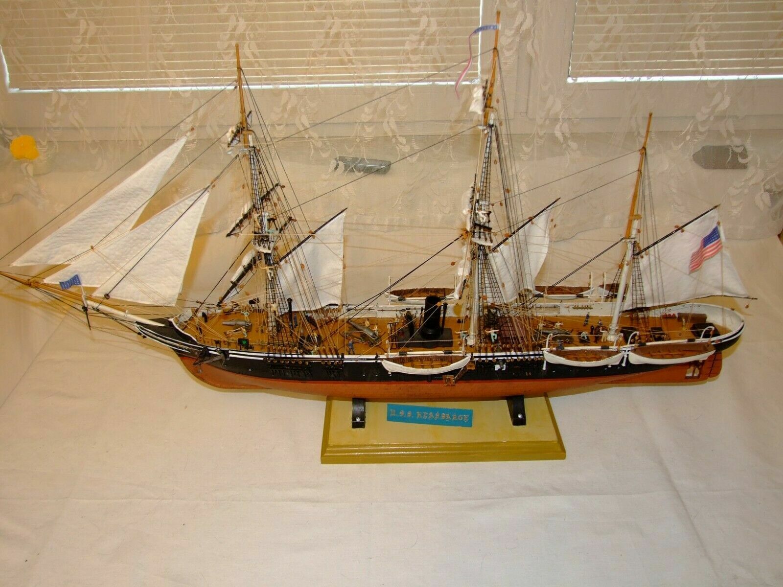 Revell USS Kearsarge 1:96 - set of Standard sails for mode sewed on CNC ...