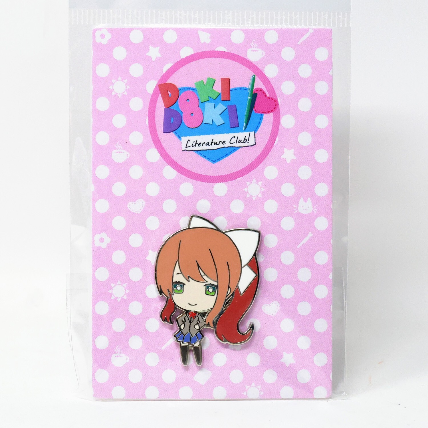 Doki Doki Literature Club Monika Enamel Pin Figure Anime 1.38" Official ...