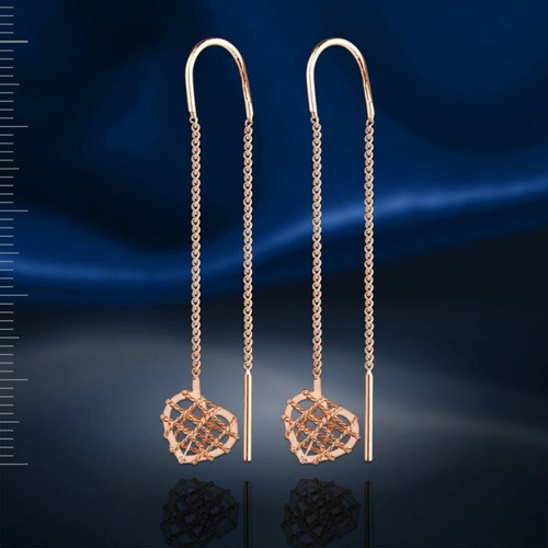 neu Rose Rotgold 585 Stecker Durchzieher Ohrringe Hänger Perle Sokolov ...