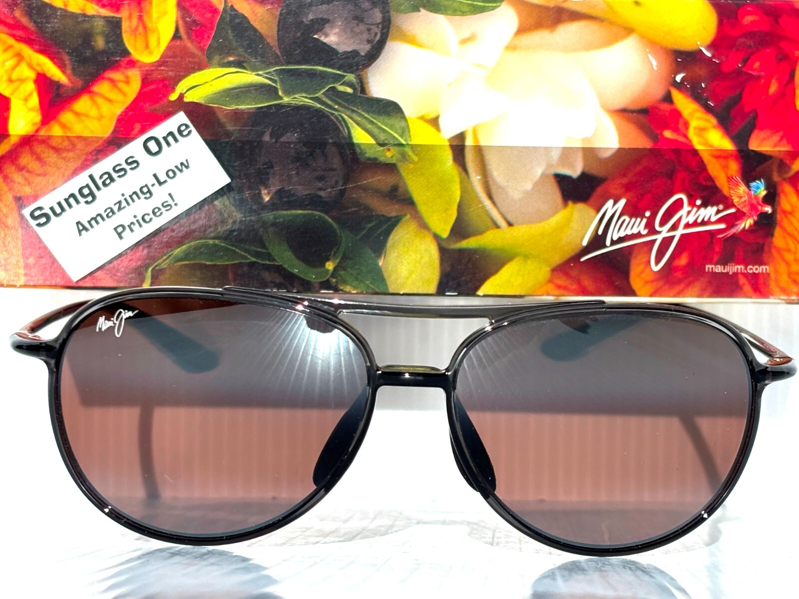 NEW Maui Jim ALELELE BRIDGE Grey Smoke POLARIZED Maui Rose Lens ...