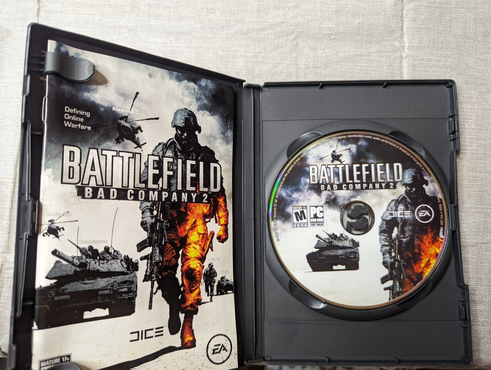 Battlefield Bad Company 2 PC Computer Game DVD ROM Disc Manual Code ...