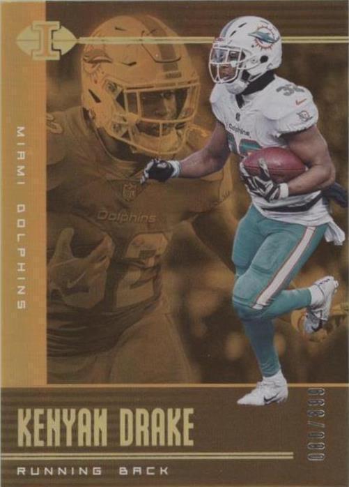 2019 Panini Illusions - Kenyan Drake #7 Trophy Collection Gold /399 for ...