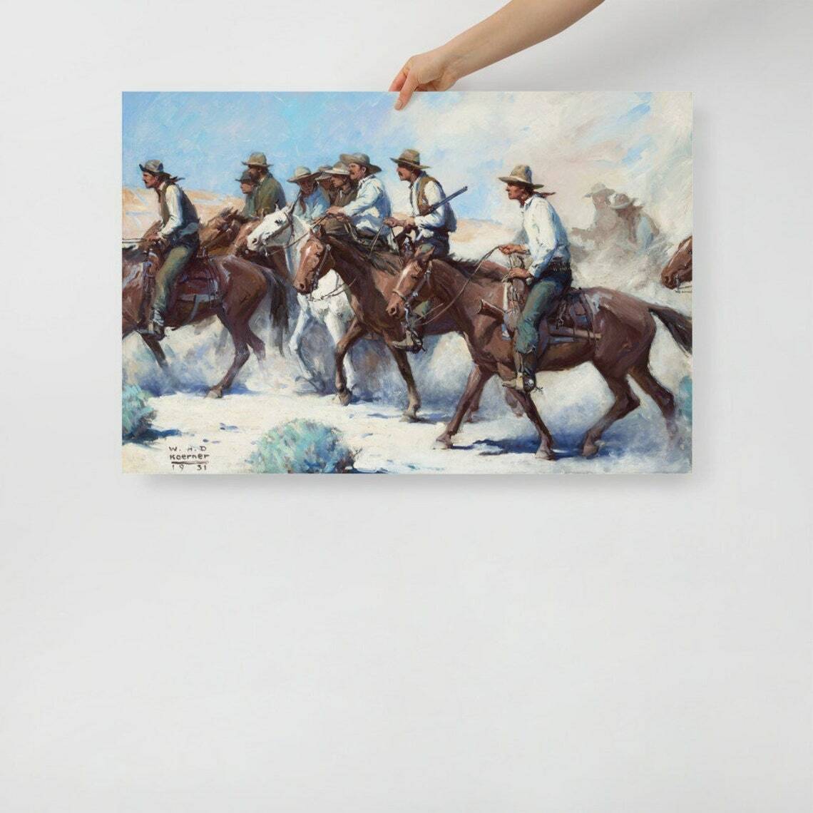 The Posse | William Henry Koerner | 1931 Wild West Art Poster Print | eBay