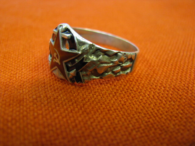 Russian Russia Soviet union Navy Marine VMF Enamel Silver ring | eBay