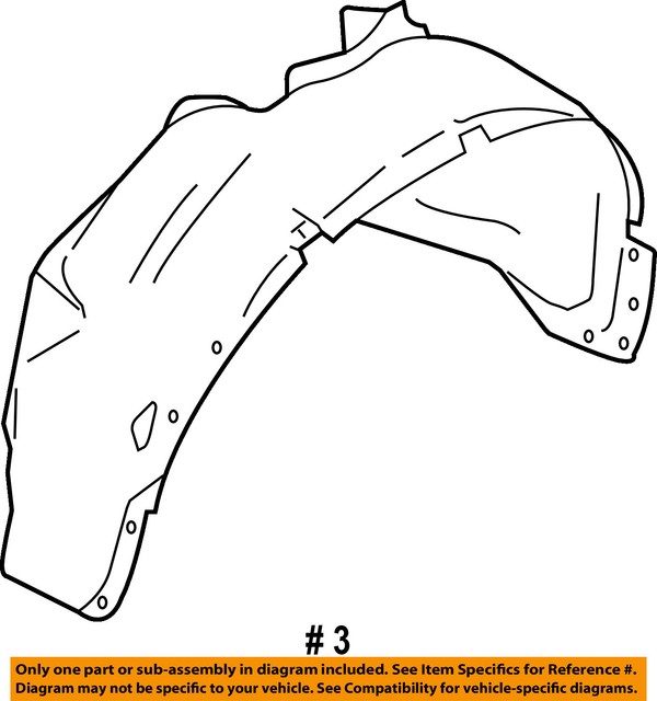 03-14 Volvo Xc90 Front Right Passenger Side Wheel Fender Liner OEM ...