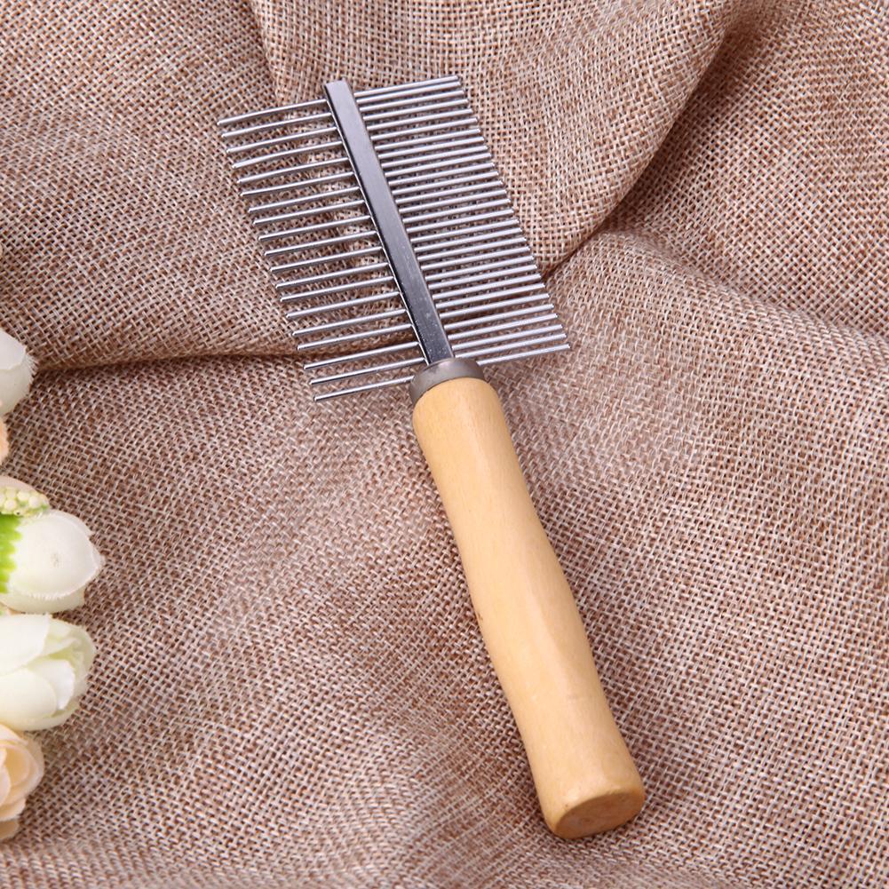 Wooden Handle Pet Comb Dogs Cat Combs Hair Rake Comb Pet Grooming ...